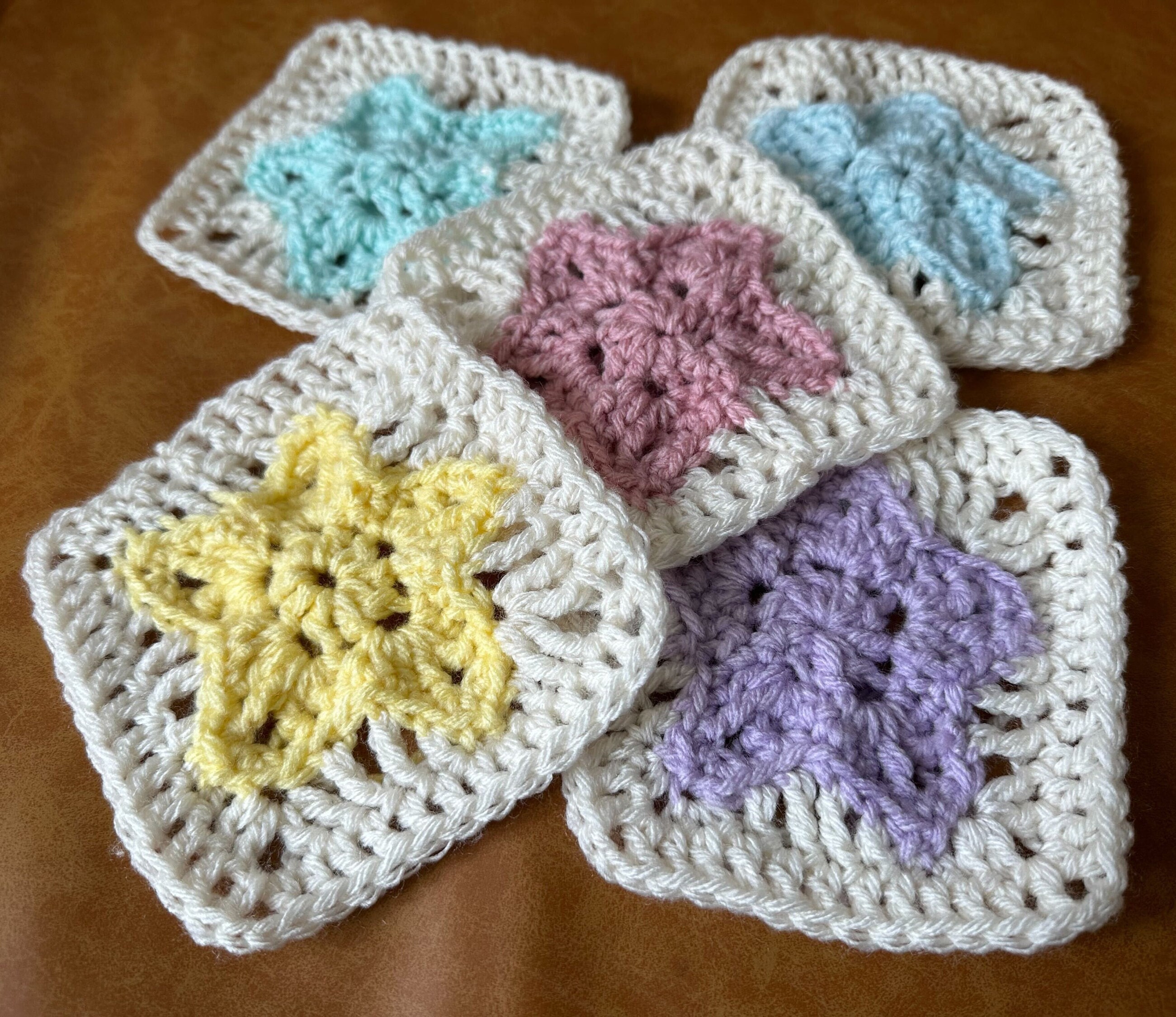 Crochet Star Granny Square Pattern - Etsy