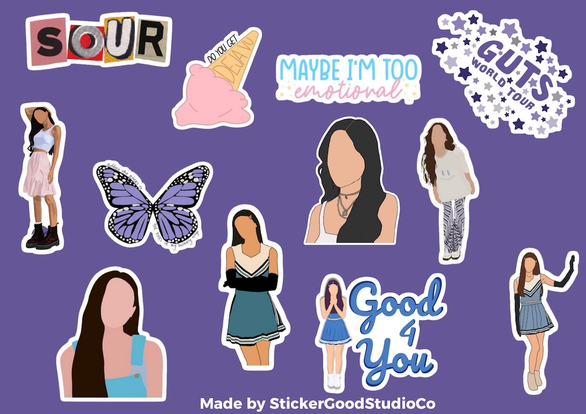 OLIVIA RODRIGO Png STICKER Bundledigital Sticker Packfor Notebook ...