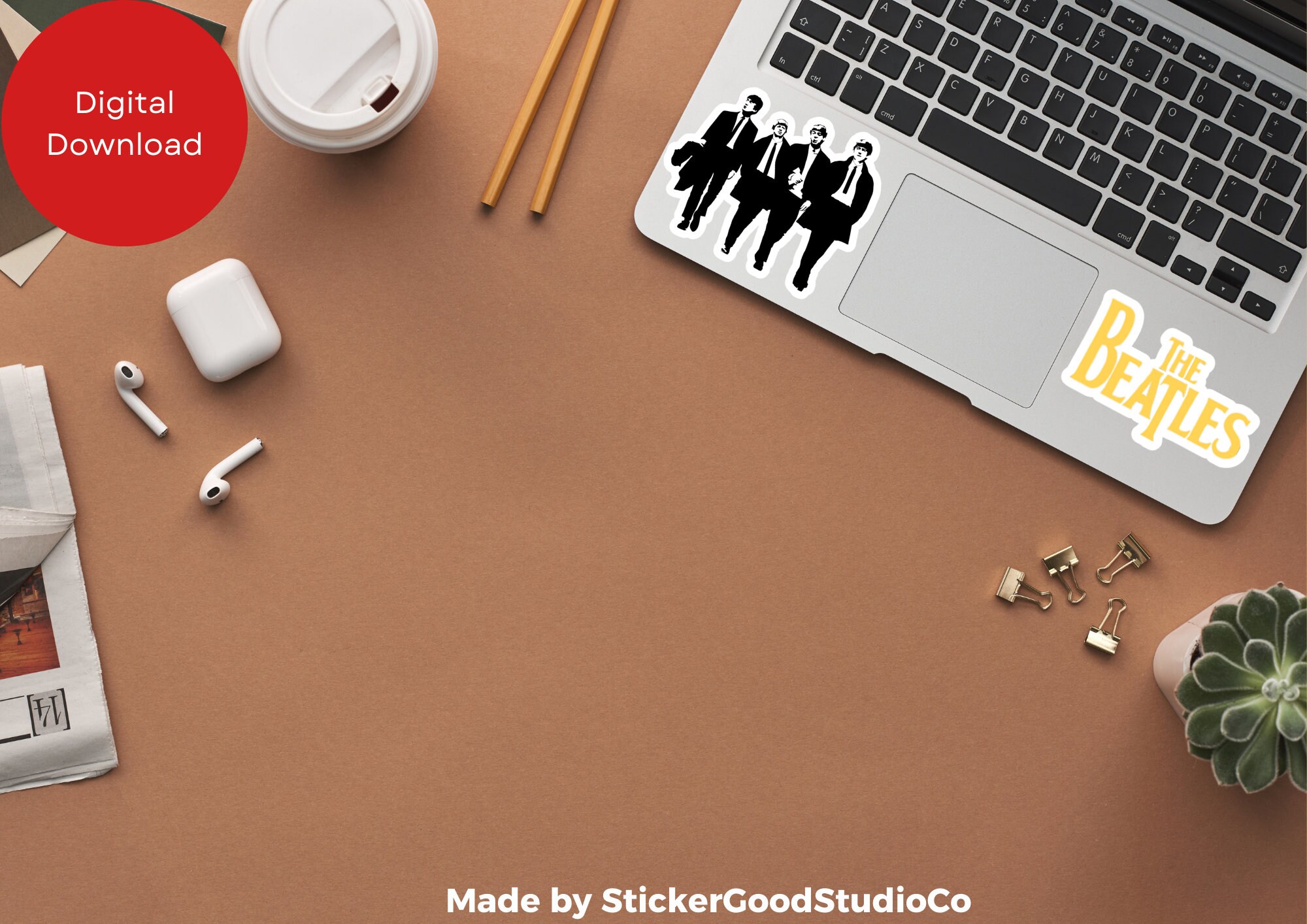 The Beatles Png STICKER Bundle Digital Sticker Packfor Notebook,ipad ...