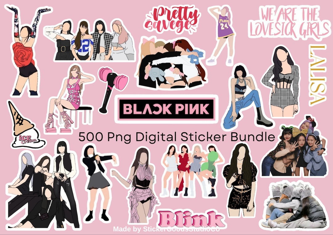 BLACKPINK 500 Png STICKER Bundle500 Digital Sticker Packfor Notebook ...