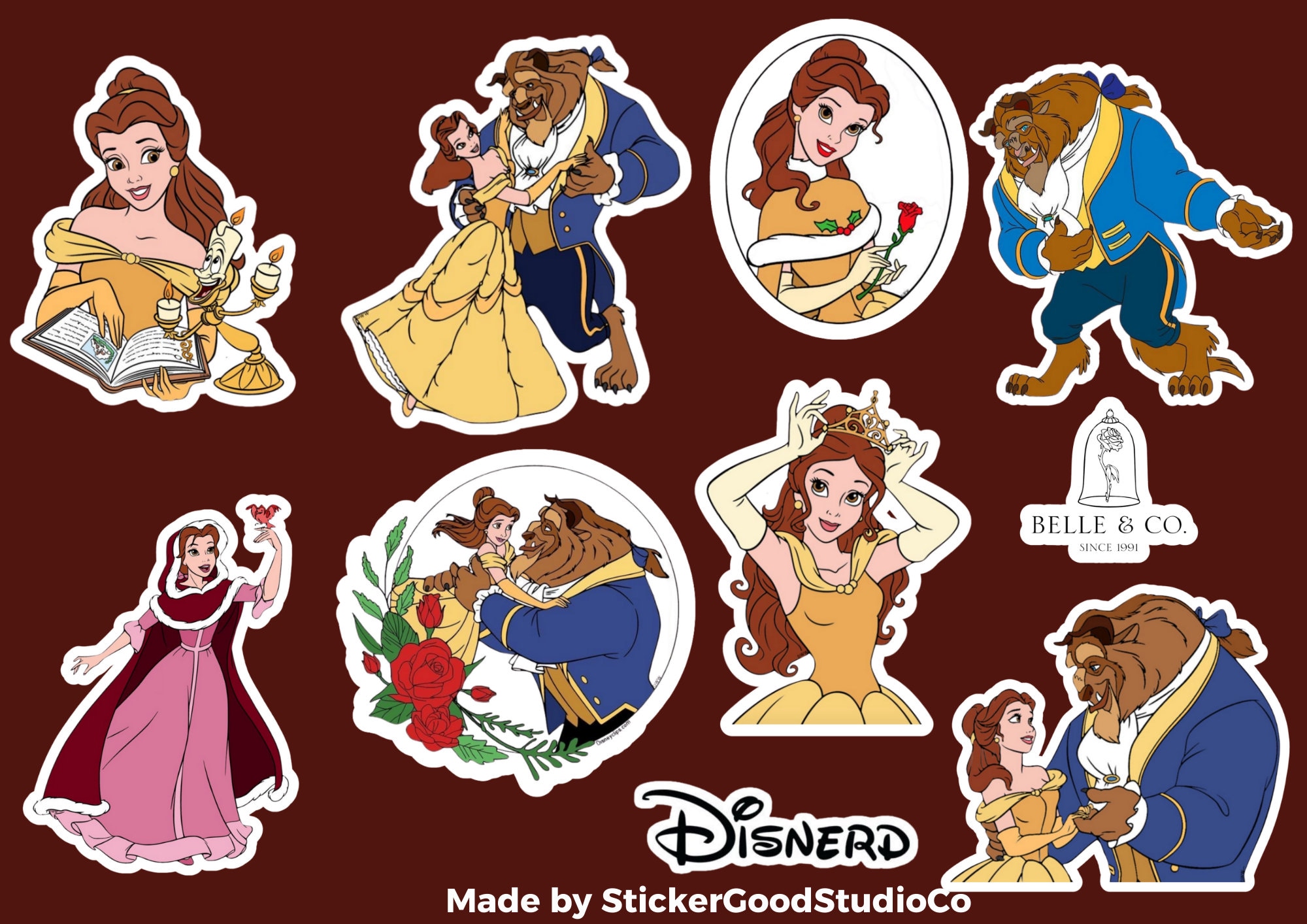 Beauty and the Beast Png Sticker Bundle 100 Digital Sticker Pack for ...