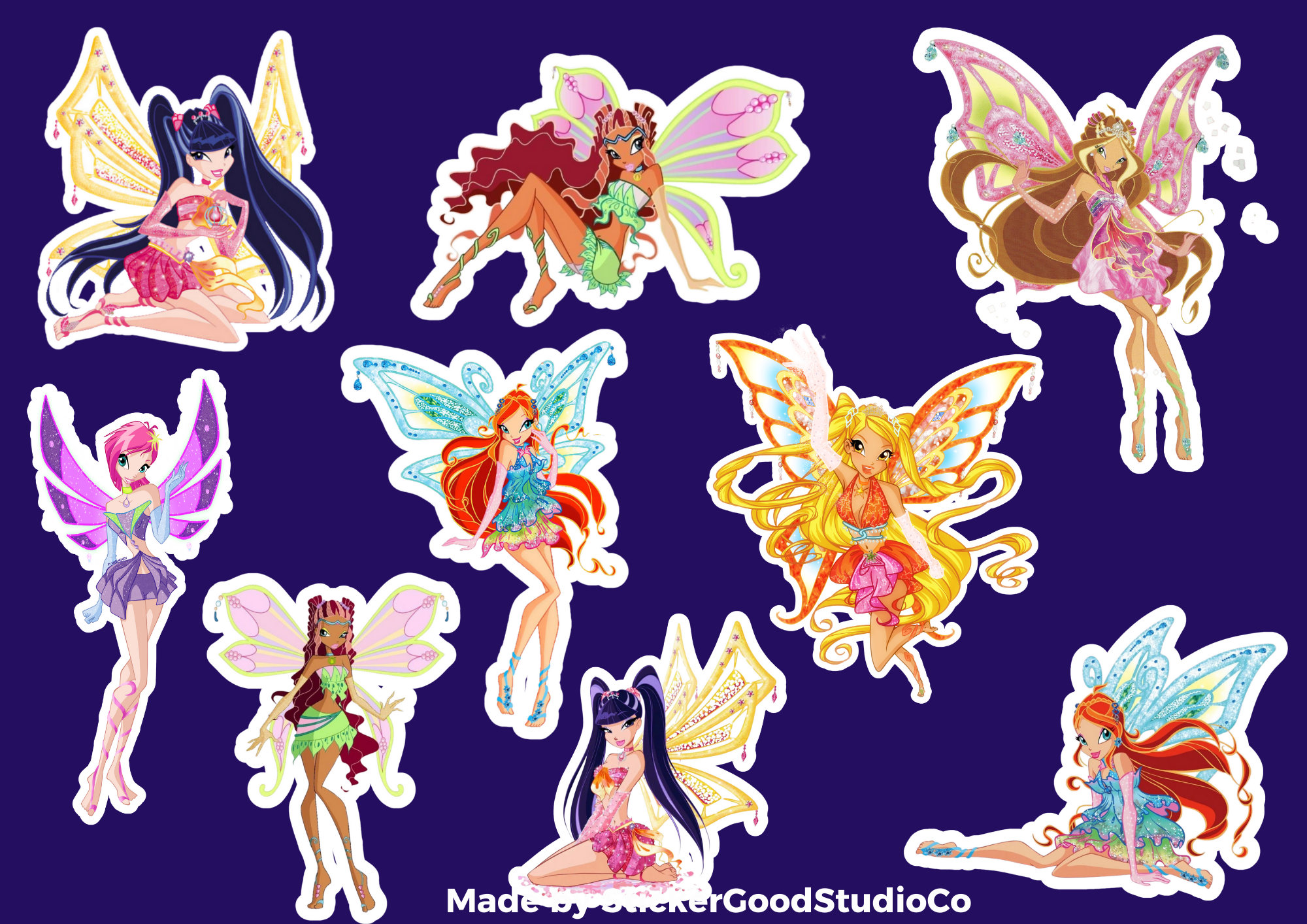 Winx Png Sticker Bundle 200 Digital Sticker Pack Bloom Stella Aisha ...