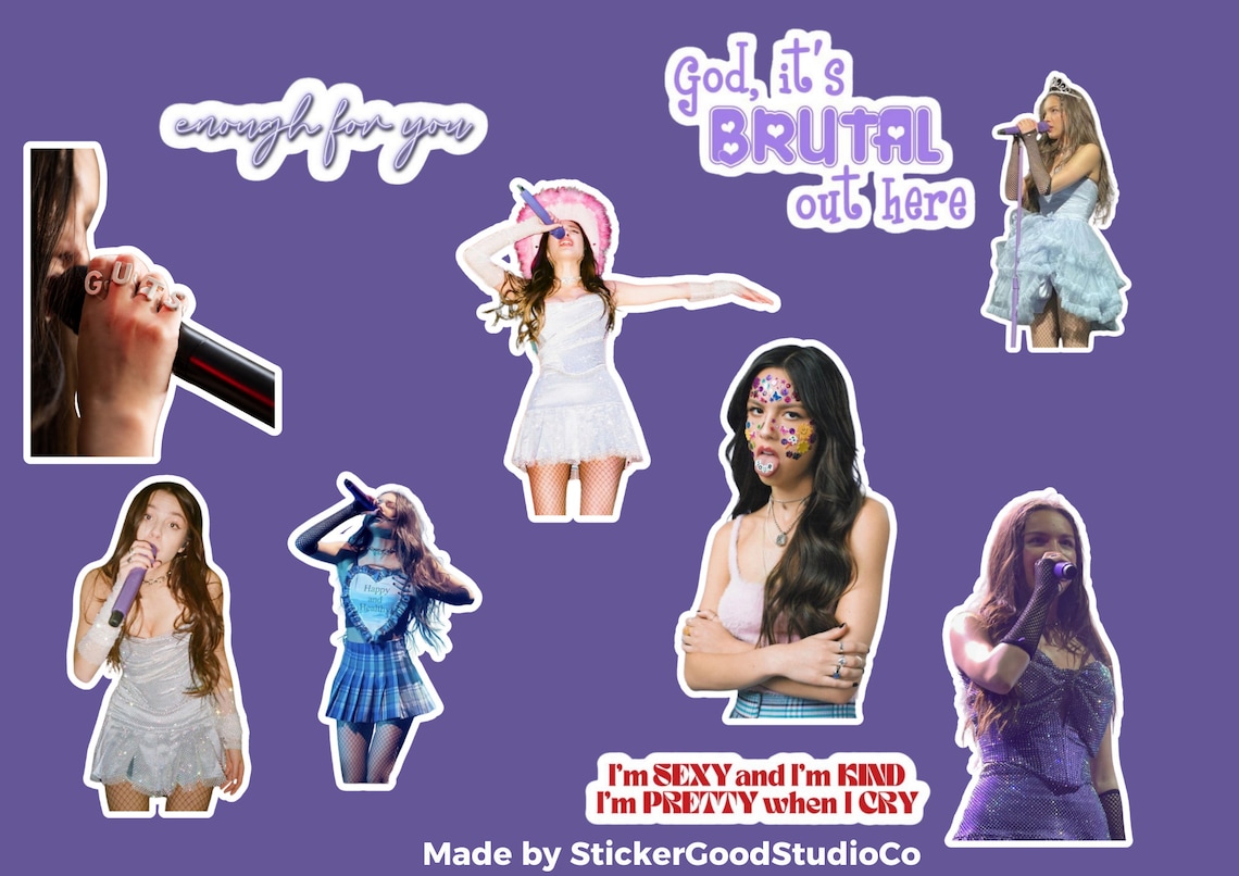 OLIVIA RODRIGO Png STICKER Bundledigital Sticker Packfor Notebook ...