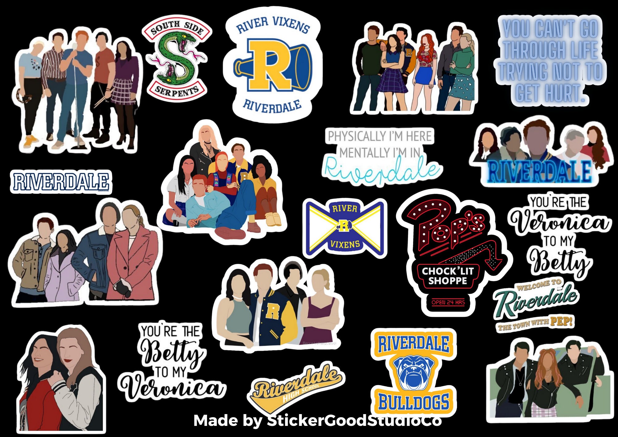 Riverdale PNG STICKER Bundle 100 Digital Sticker Pack for Notebook,ipad ...