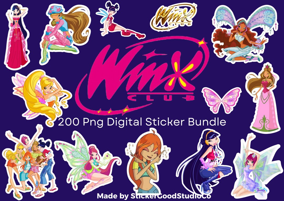 Winx Png Sticker Bundle 200 Digital Sticker Pack Bloom Stella Aisha ...