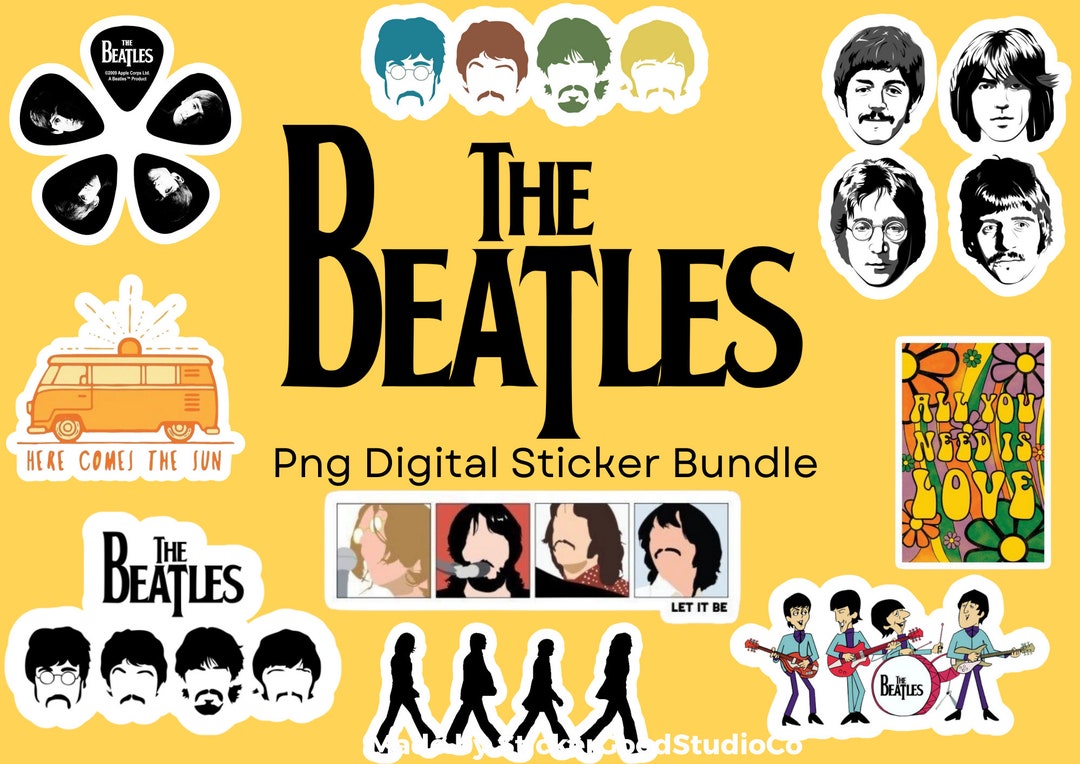 The Beatles Png STICKER Bundle Digital Sticker Packfor Notebook,ipad ...