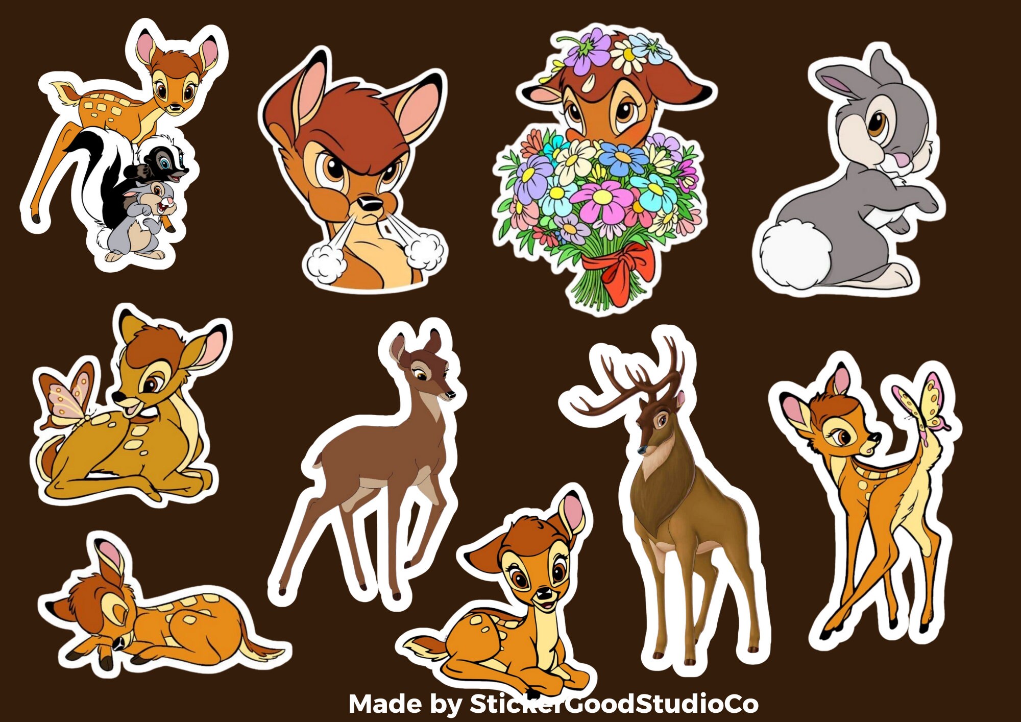 Bambi Png STICKER Bundle 100 Digital Sticker Packfor Notebook,ipad ...