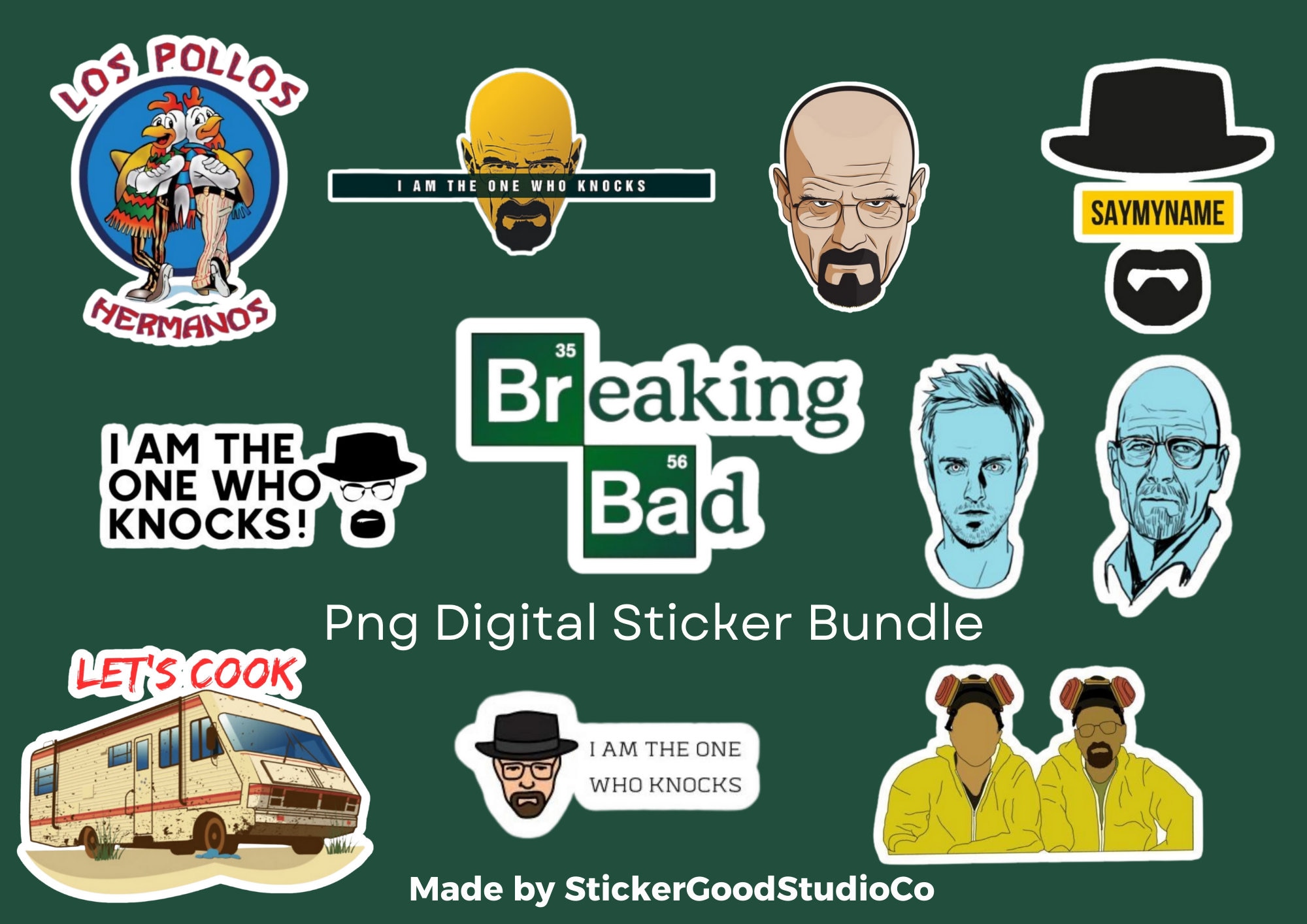 BREAKING BAD STICKER Bundle Dıgıtal Sticker Pack for Notebook,ipad ...