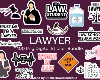 Lawyer DIGITAL STICKERS for Digital Planner, Precropped Goodnotes, PNG ...