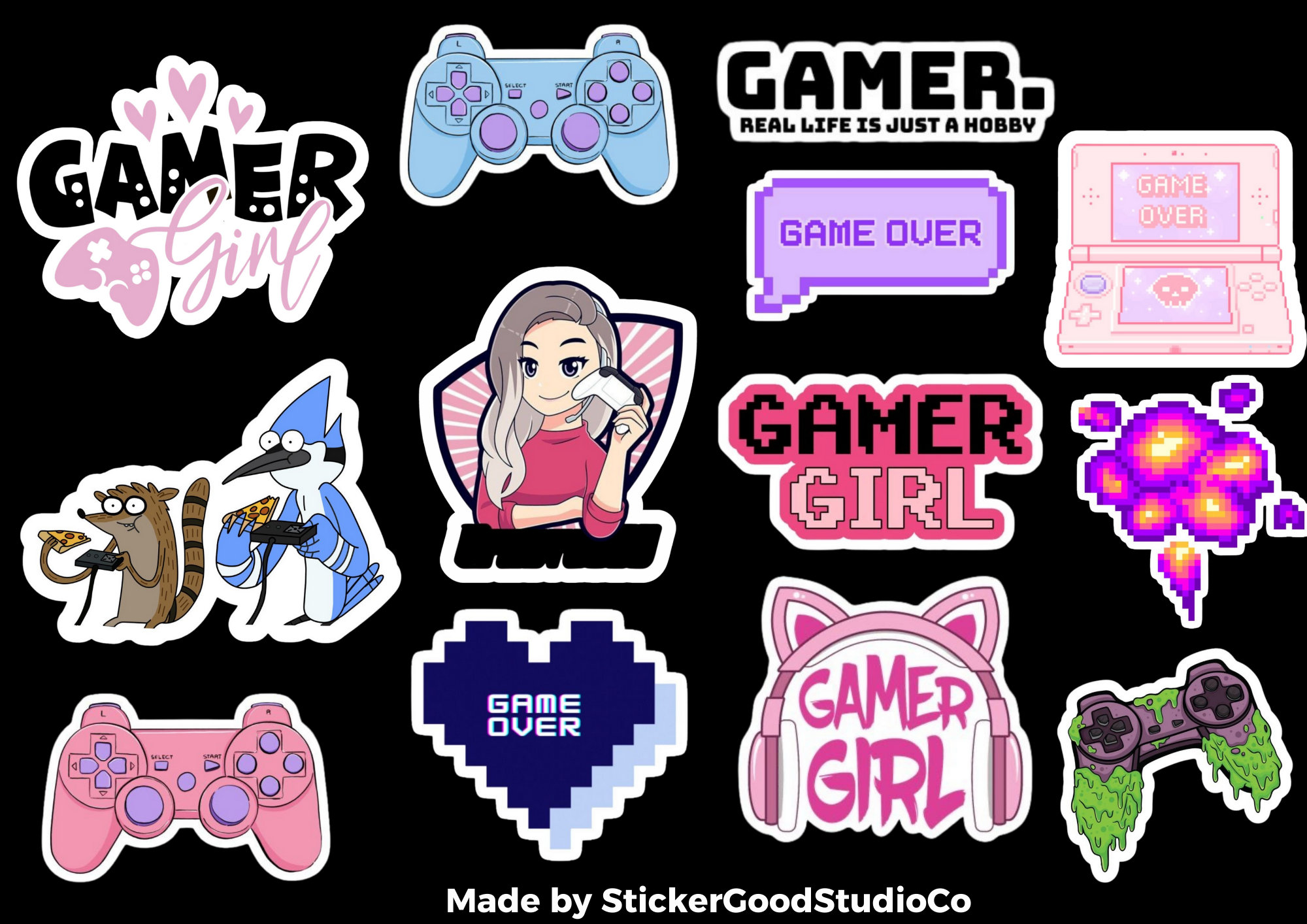 Gamer Stickers Png Bundle100 Digital Sticker Packfor Notebook,ipad ...