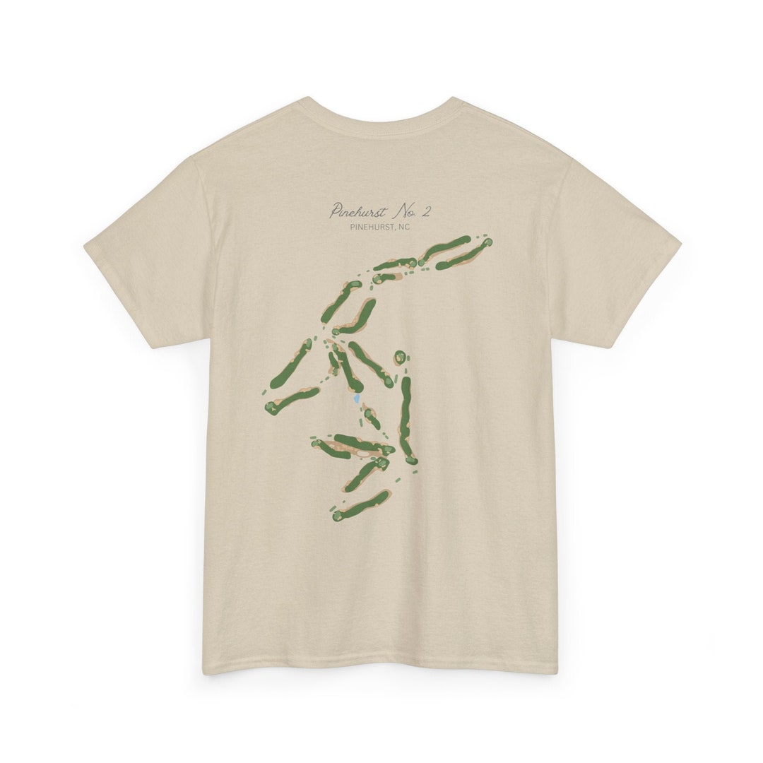 Pinehurst No. 2 Graphic Tee - Course Map Printed on T-shirt - Golf ...
