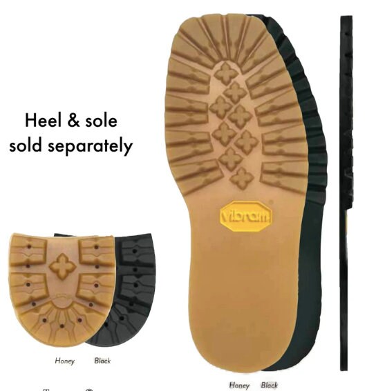 Vibram Montagna #100 Lug Full Soles for Shoe Repair Shoemaking - 1 Pair ...