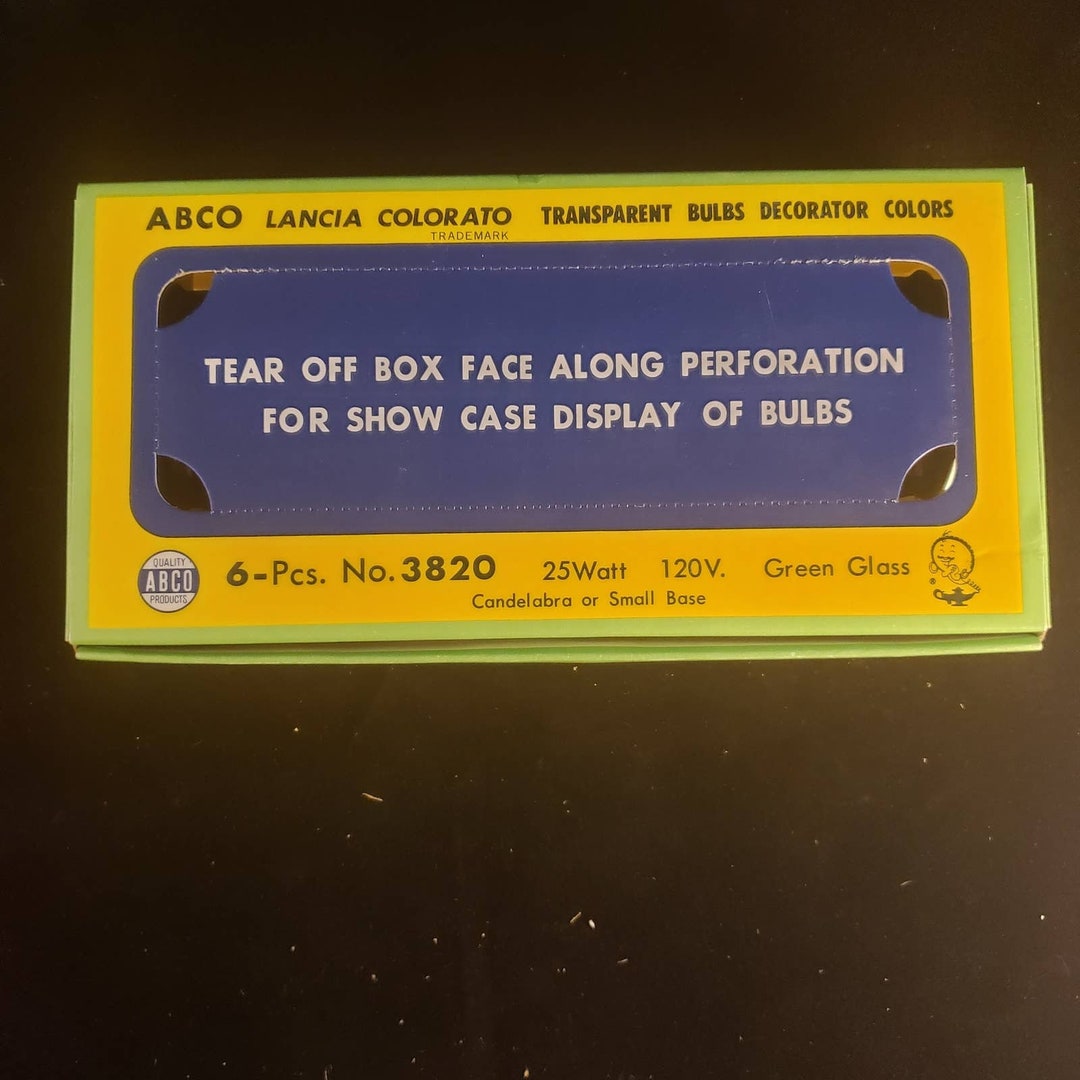 Box of 6 Vintage ABCO Transparent Green 25W Candelabra Bulbs - Etsy