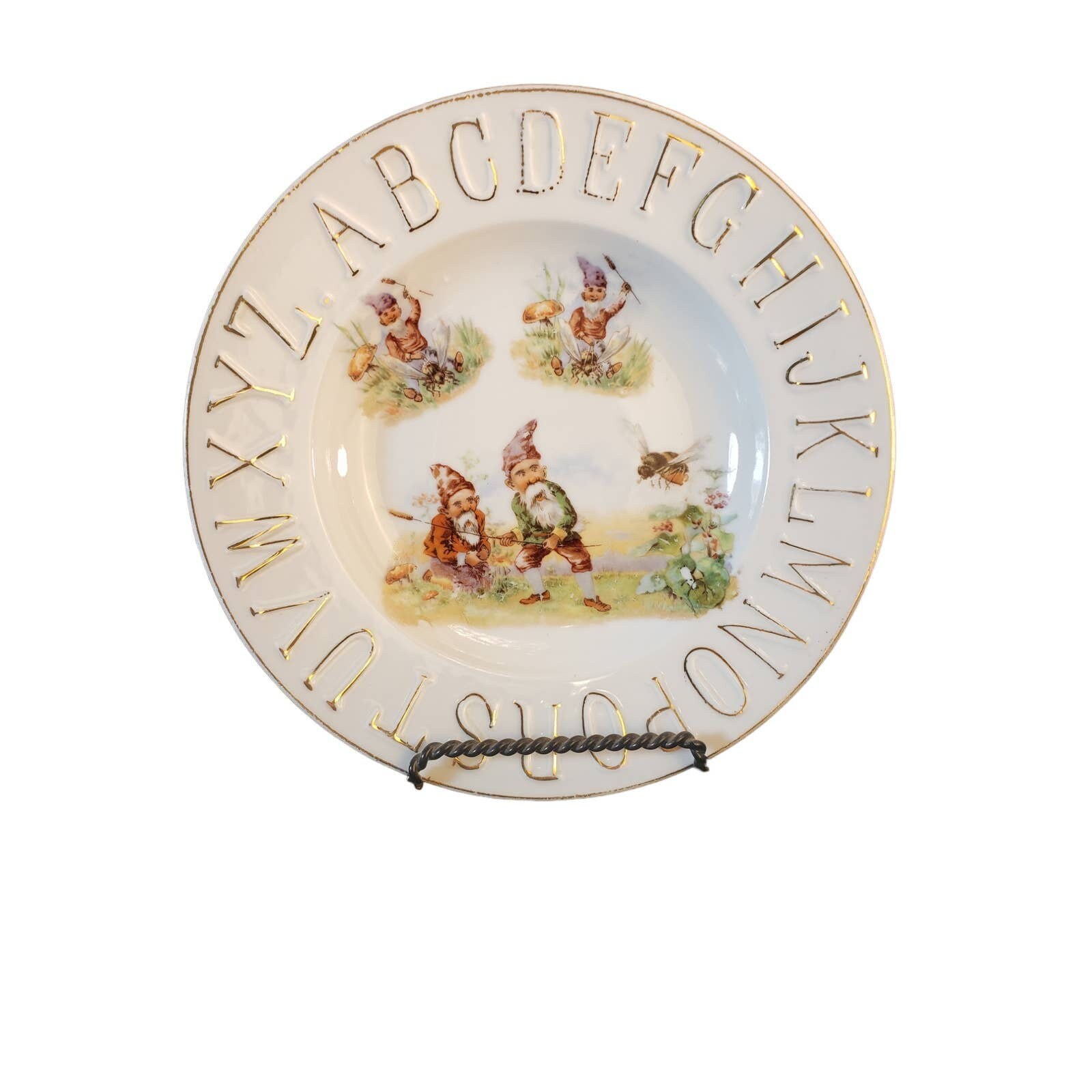 Antique Child's Alphabet Bowl and Cup Germany Gnomes - Etsy