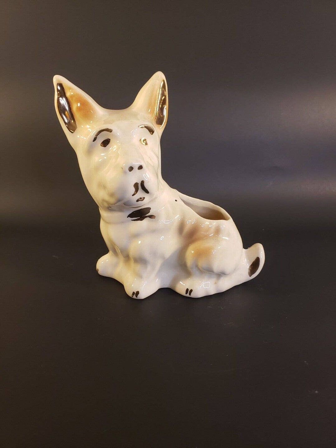 Vintage Ceramic Scottie Dog Scottish Terrier Planter Succulents - Etsy