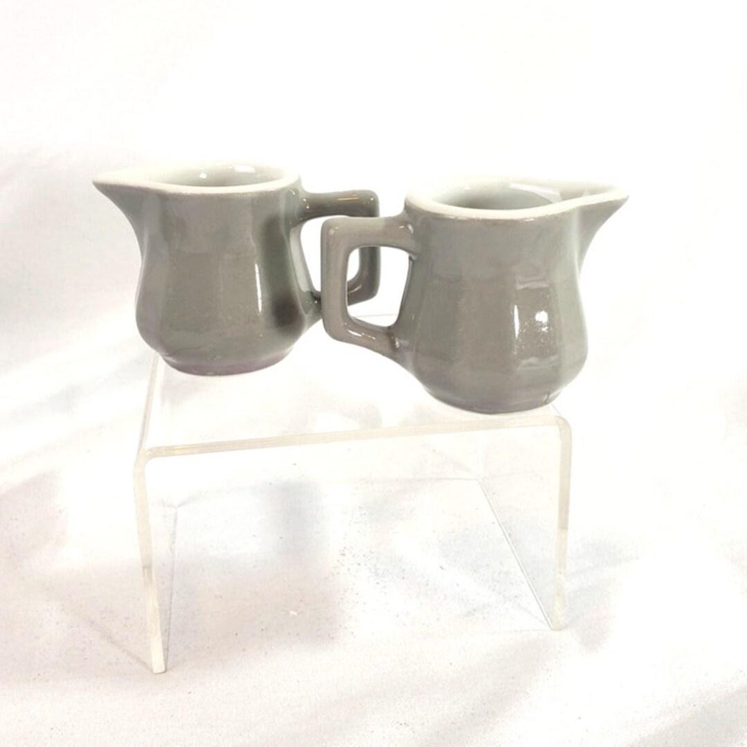 2 Vintage Shenango Pottery Restaurant Ware Individual Creamers Mini ...