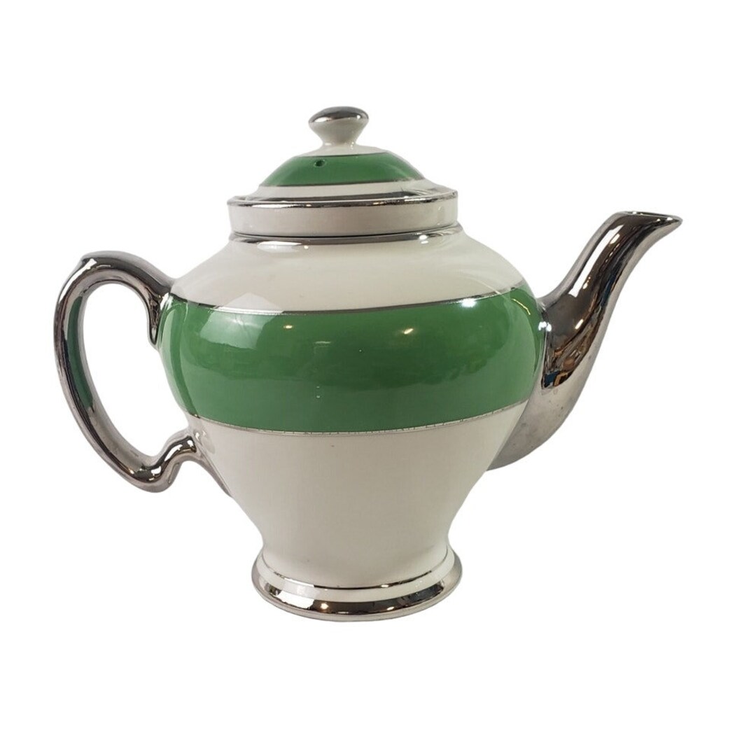 Vintage Mccormick Co. Banquet Tea Balto Teapot With Infuser Green White ...