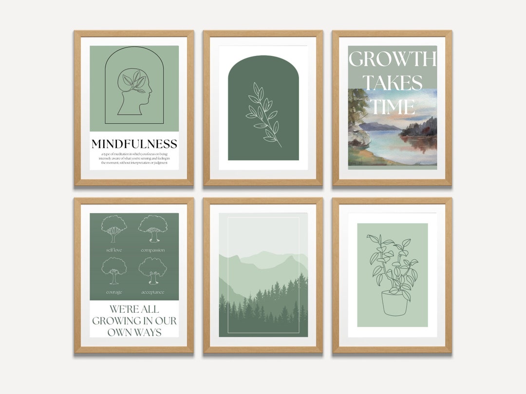 Mindfulness Printable Gallery Wall | 6 Poster Instant Download ...