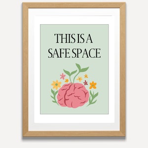 This is a Safe Space Printable Wall Art | You Are Worthy | Healing ...
