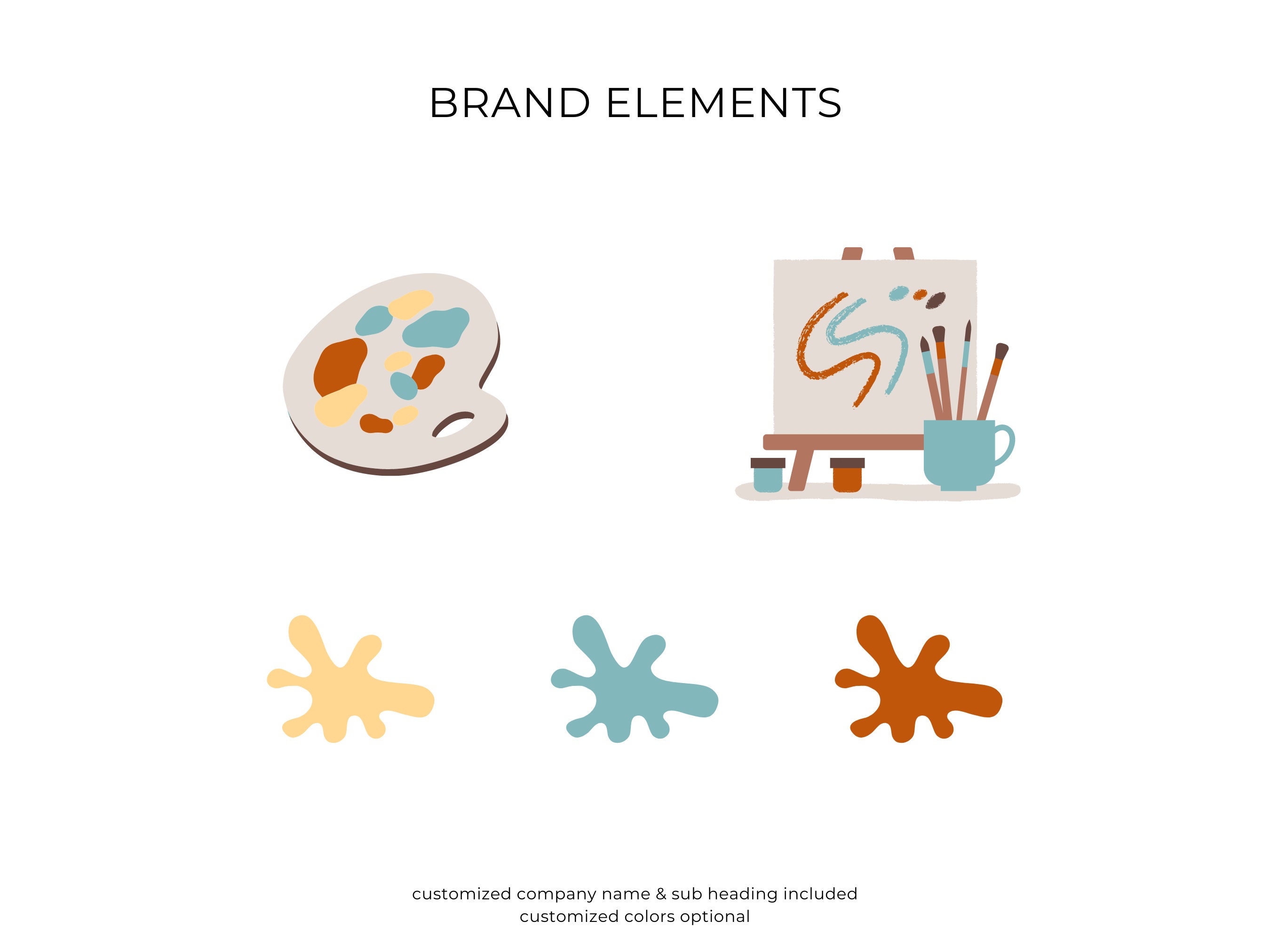 Premade Art Therapy Logo, Paint Splatter Brand, Small Business Logo ...