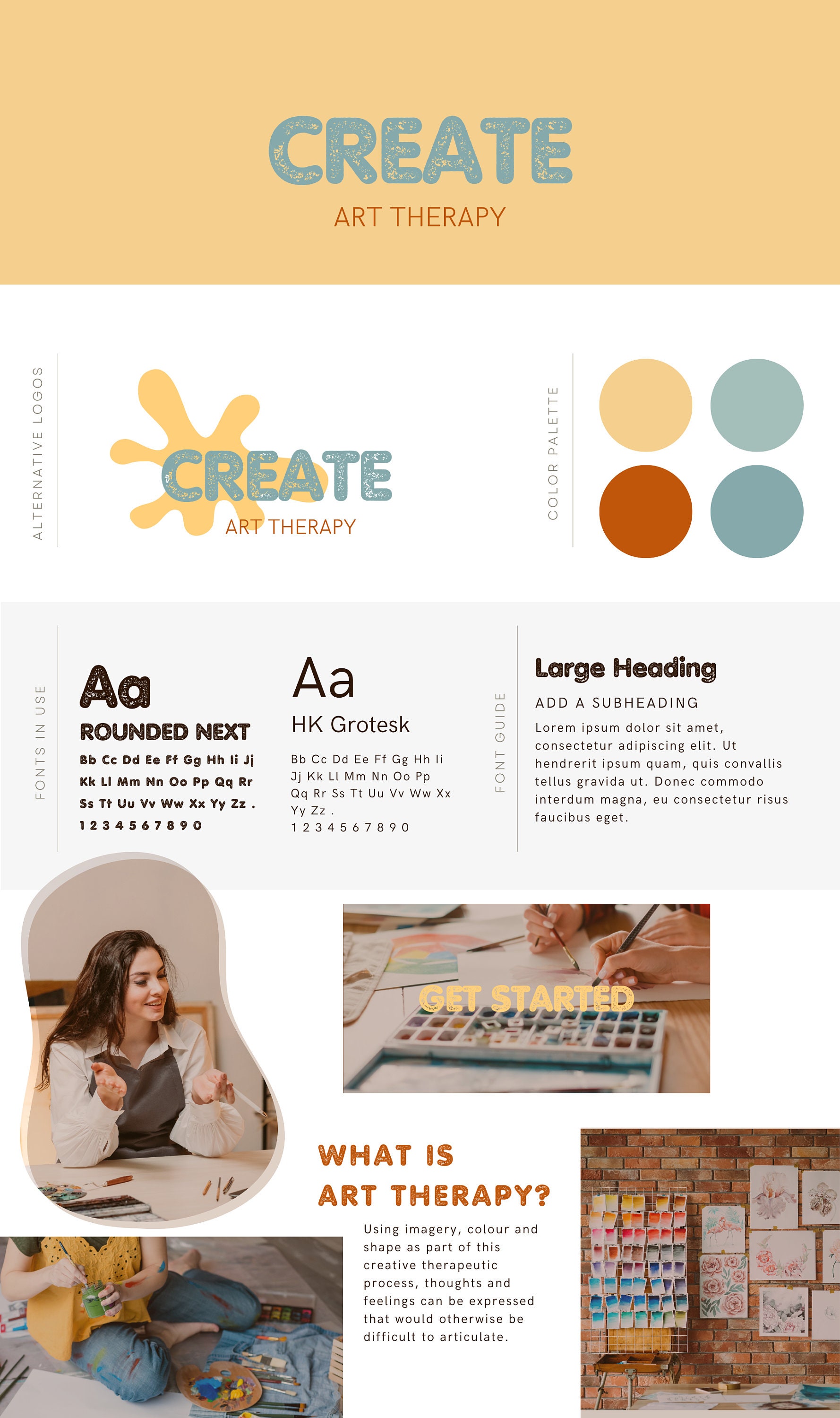 Premade Art Therapy Logo, Paint Splatter Brand, Small Business Logo ...