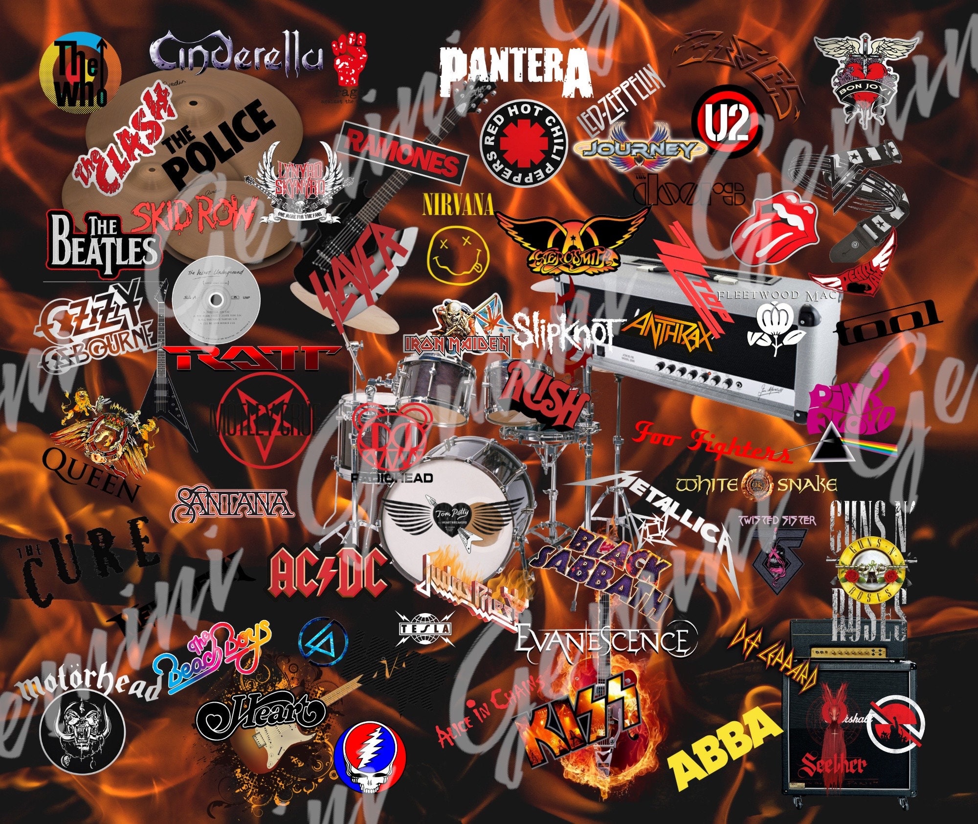 Rock Bands Tumbler Wrap - Etsy