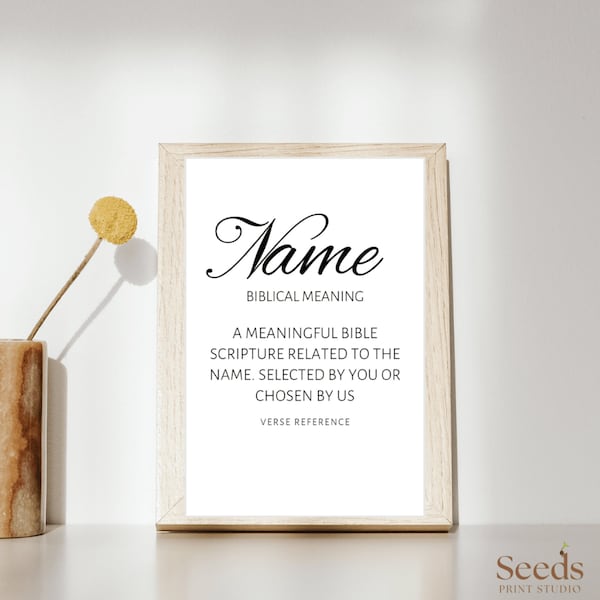 Name Meaning Sign - Etsy