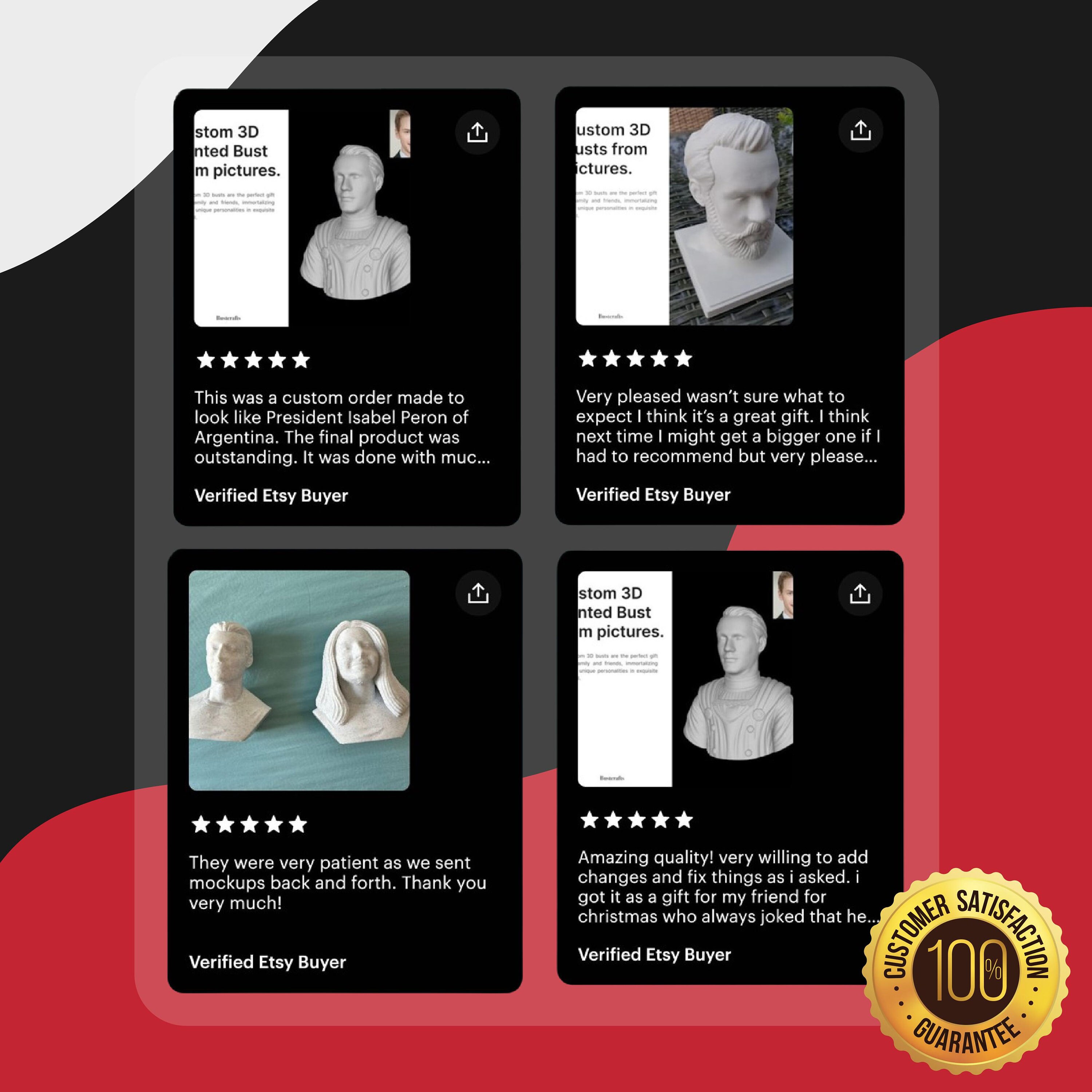 Custom 3D Printed Busts Figurins Pedestal-base - Etsy