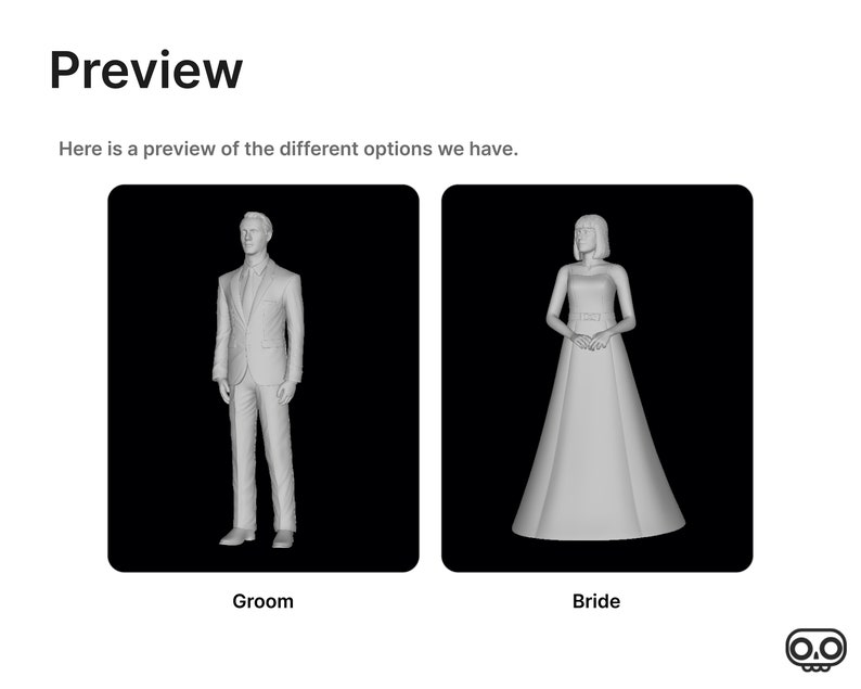 Custom 3D Printed Bride/groom Busts Figurines Statue Wedding - Etsy