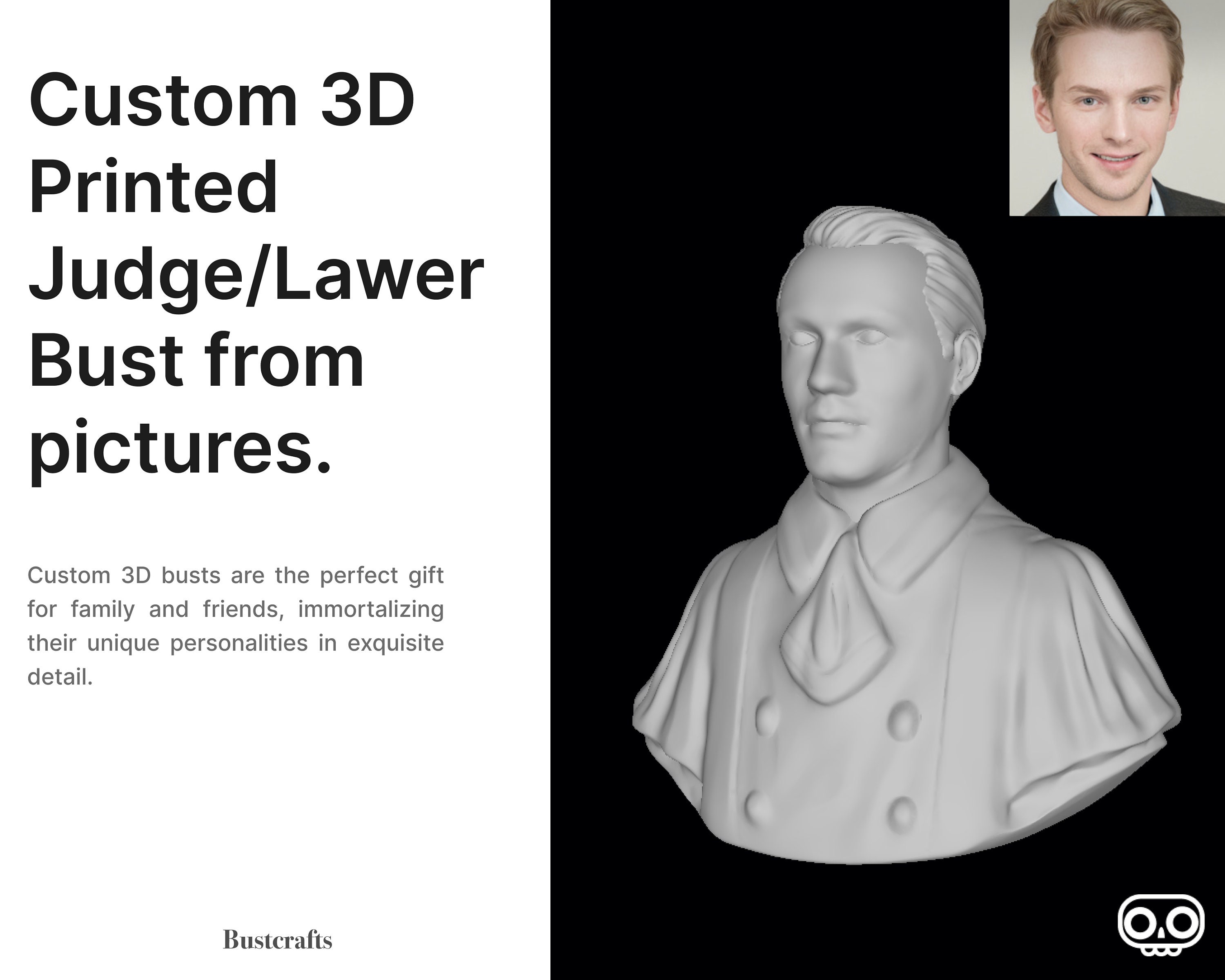 Custom 3D Printed Judge/lawyer Busts Figurines Statue - Etsy Canada