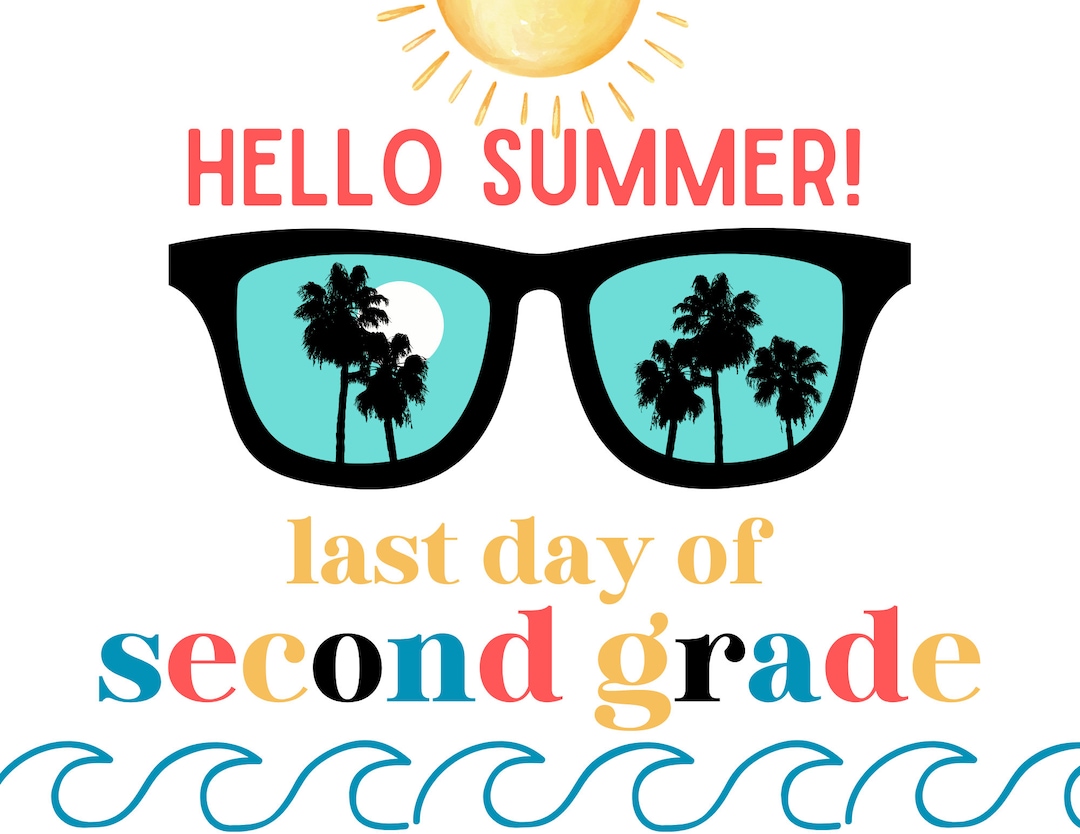 Last Day of 2nd Grade Hello Summer Boy - Etsy