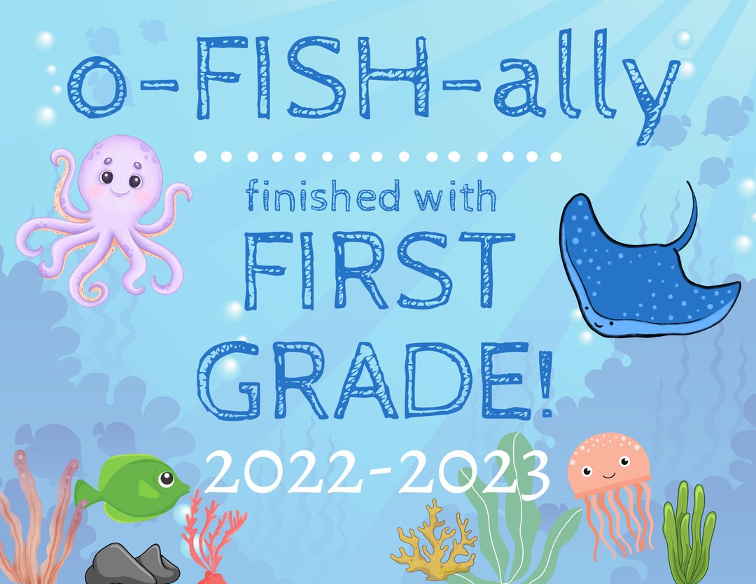 O-fish-ally Finished With First Grade - Etsy