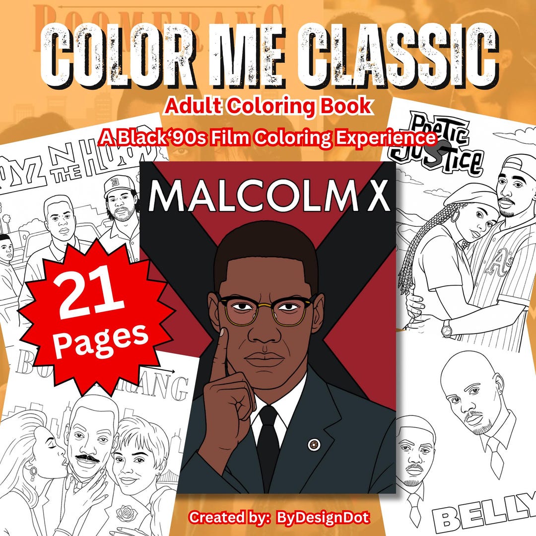 Color Me Classic: ’90s Film-inspired Adult Coloring Pages (digital ...