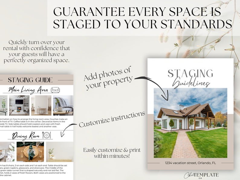 Airbnb Staging Guide, Editable Airbnb Canva Template, Staging Checklist ...