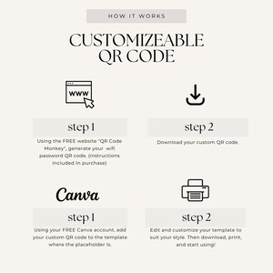 Airbnb Template Cabin Wifi QR Code Wifi Password Printable Sign Custom ...