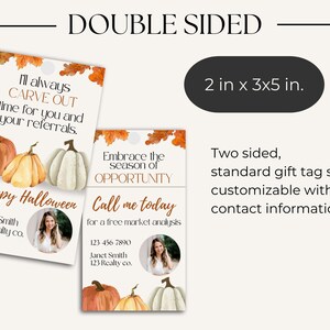 Real Estate Pumpkin Pop By, Halloween Realtor Tag, Fall Leaves ...