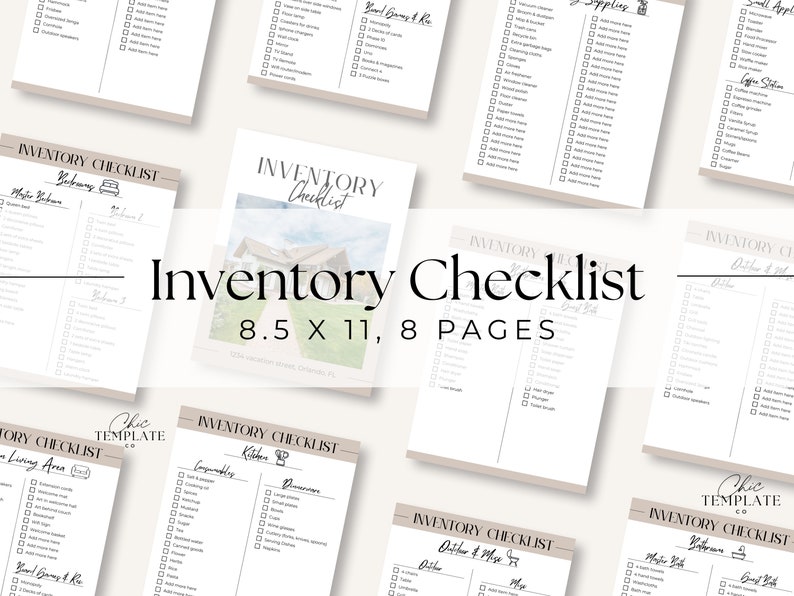 Airbnb Inventory Spreadsheet, Inventory Checklist, Editable Airbnb ...