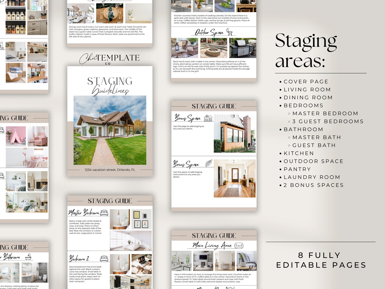 Airbnb Staging Guide, Editable Airbnb Canva Template, Staging Checklist ...