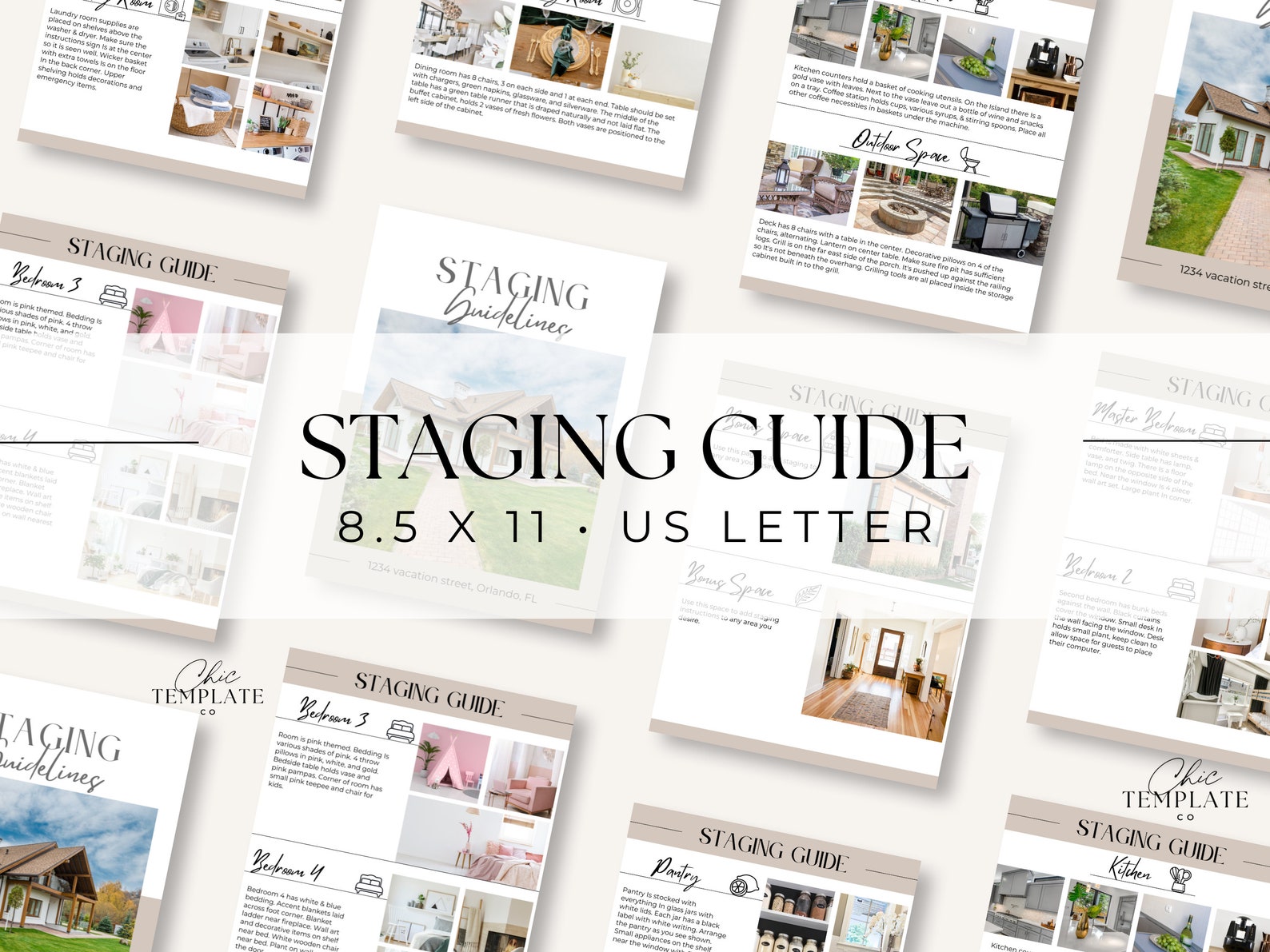 Airbnb Staging Guide, Editable Airbnb Canva Template, Staging Checklist ...