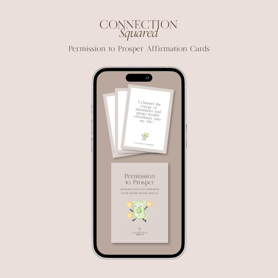Digital Printable Cards: Permission to Prosper - Affirmations to ...