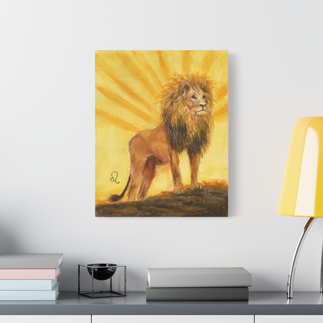 16"x20" Leo Painting, Astrology Canvas, Zodiac Canvas, Leo Birthday ...