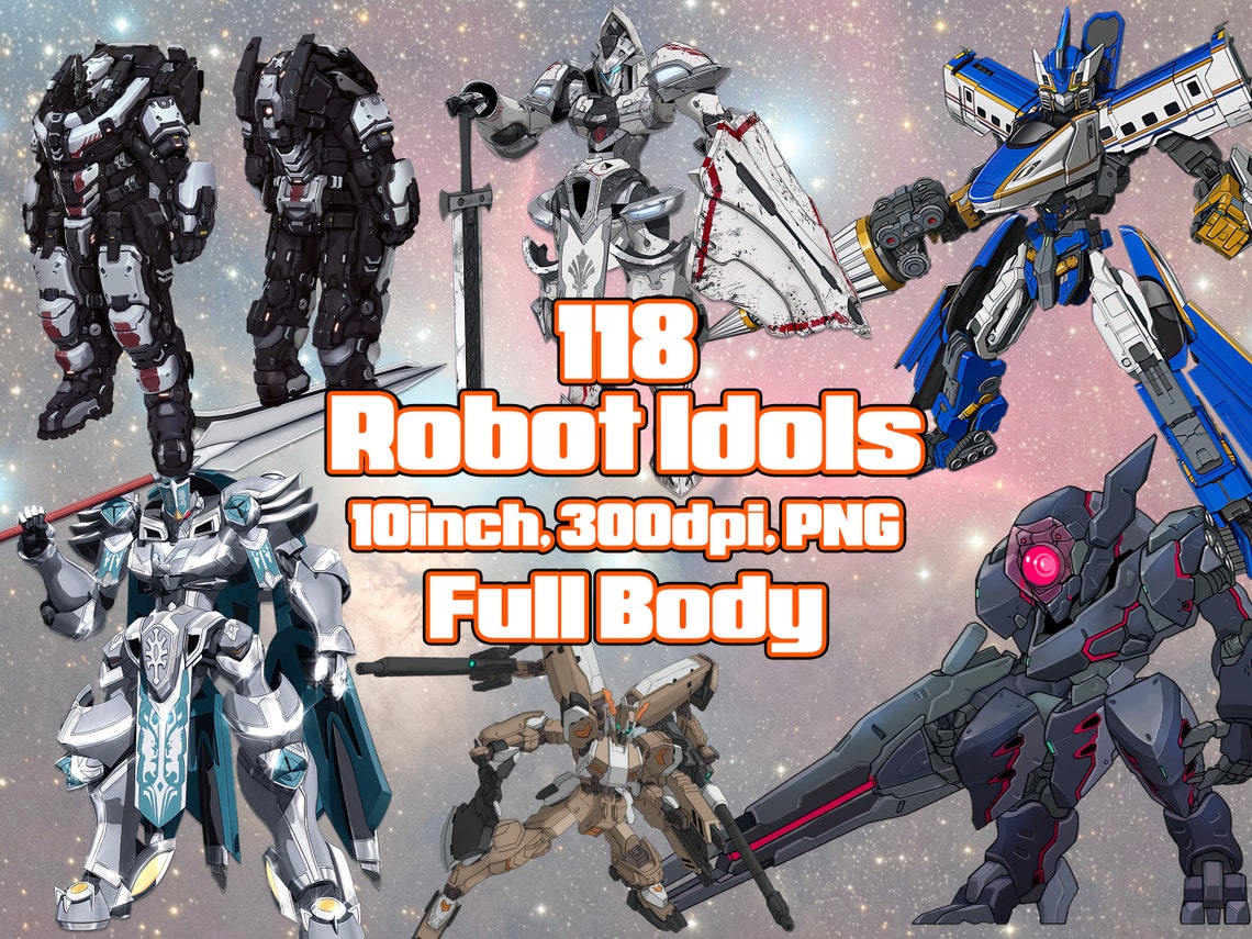 PNG - Robot Idols - Etsy