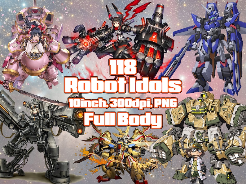 PNG - Robot Idols - Etsy