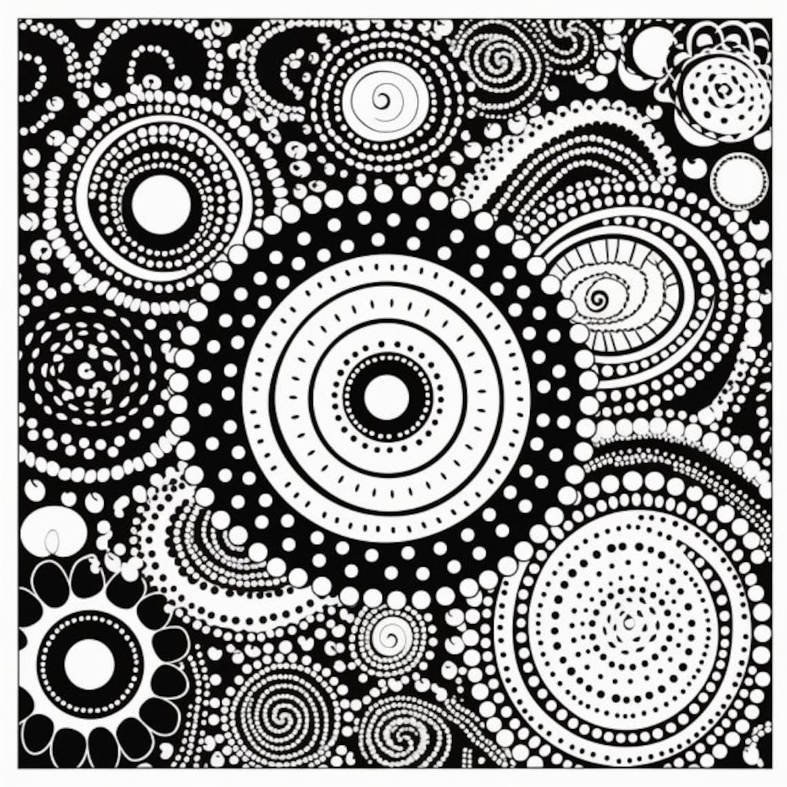 Australian Indigenous/aboriginal Dot Art Colouring Book,34 Pages ...