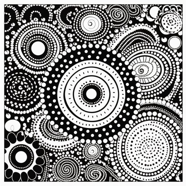 Australian Indigenous/aboriginal Dot Art Colouring Book,34 Pages ...