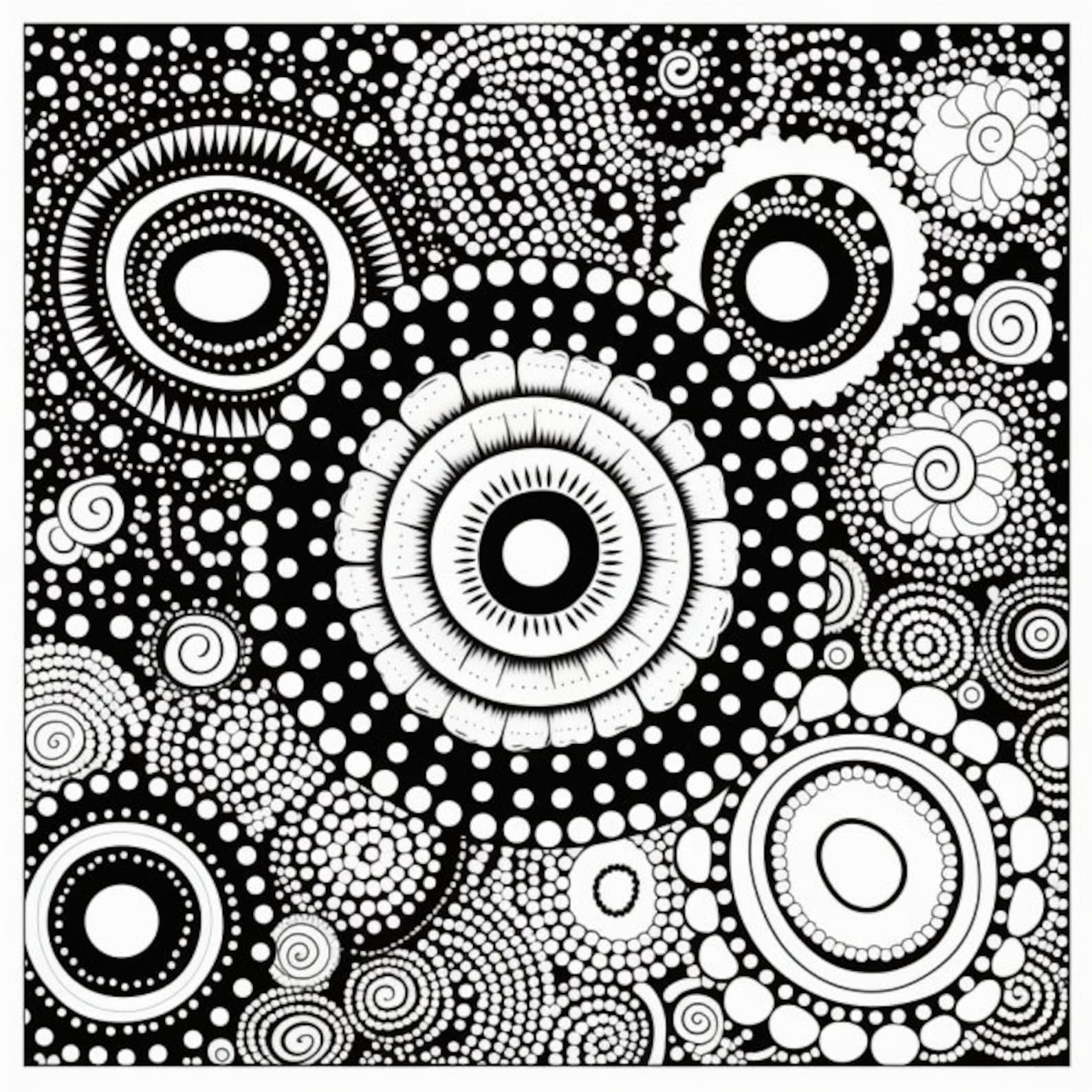 Australian Indigenous/aboriginal Dot Art Colouring Book,34 Pages ...