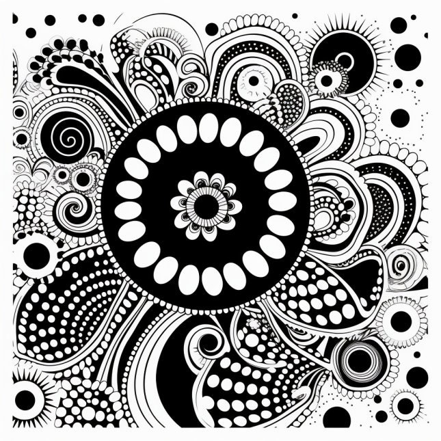 Australian Indigenous/aboriginal Dot Art Colouring Book,34 Pages ...