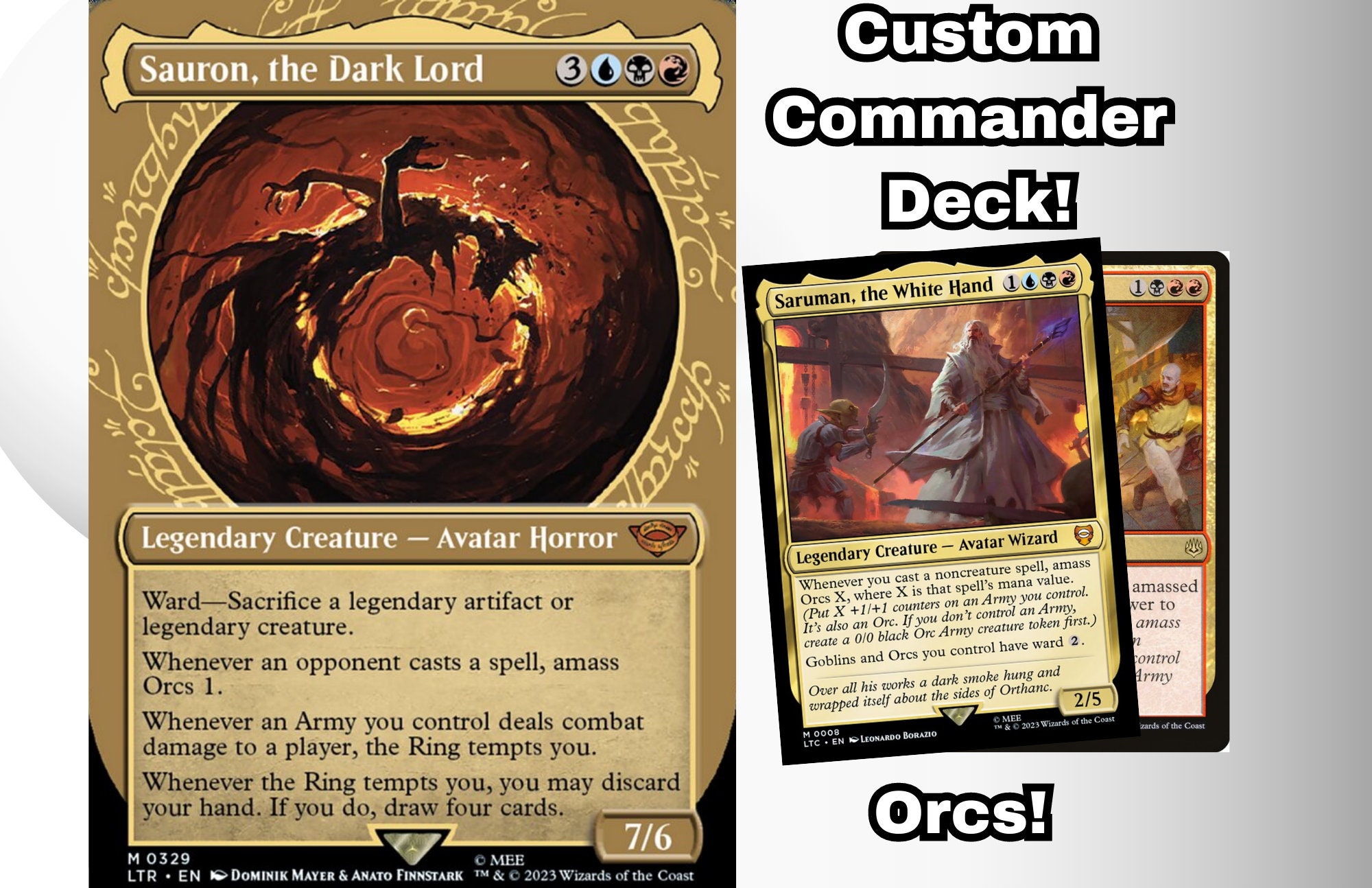 MTG Commander Deck EDH Deck Sauron the Dark Lord 100 Magic - Etsy