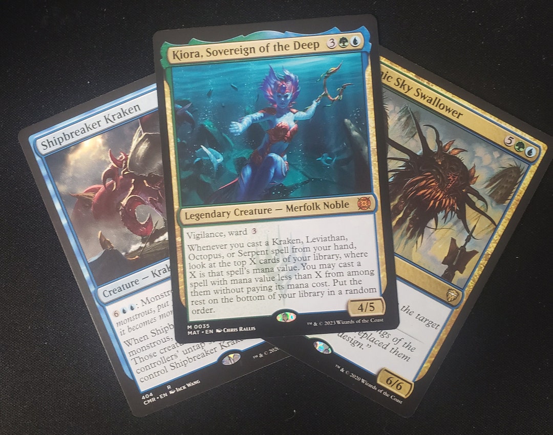 Kiora, Sovereign of the Deep Commander Deck EDH 100 Magic Cards Custom ...