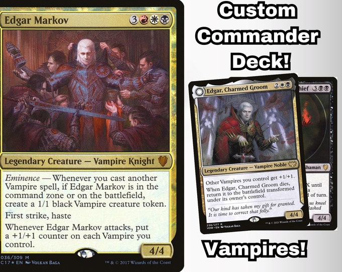 MTG Commander Vampire Deck EDH Deck Edgar Markov 100 Magic Cards Custom ...